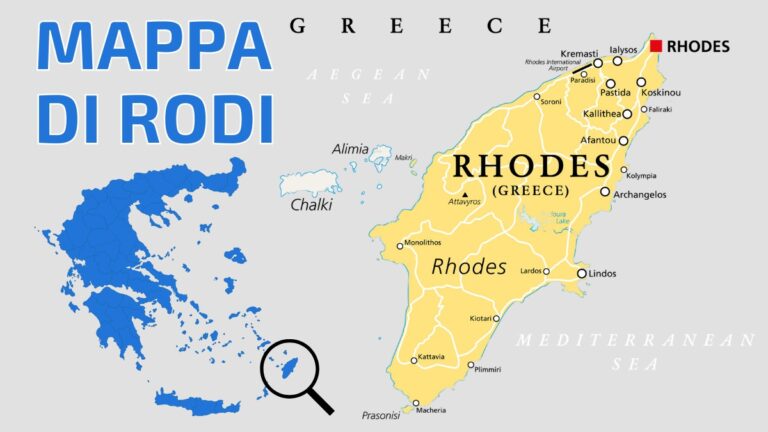 Mappa di Rodi interattiva con i luoghi da visitare