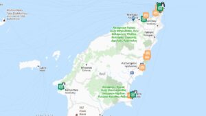 Mappa di Rodi interattiva con i luoghi da visitare